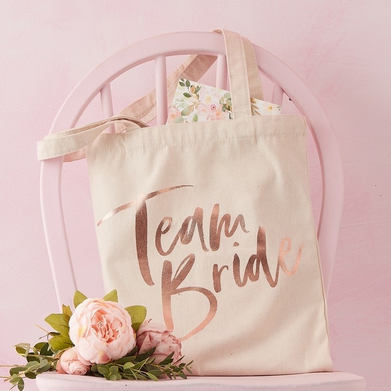 Υφασμάτινη τσάντα Team Bride Floral collection - Gamolista